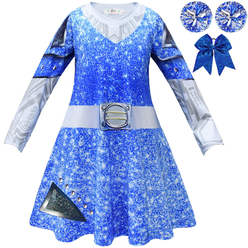 Girls Alien Dress Pom Poms and Headwear Fancy Outfit – Sun Baby
