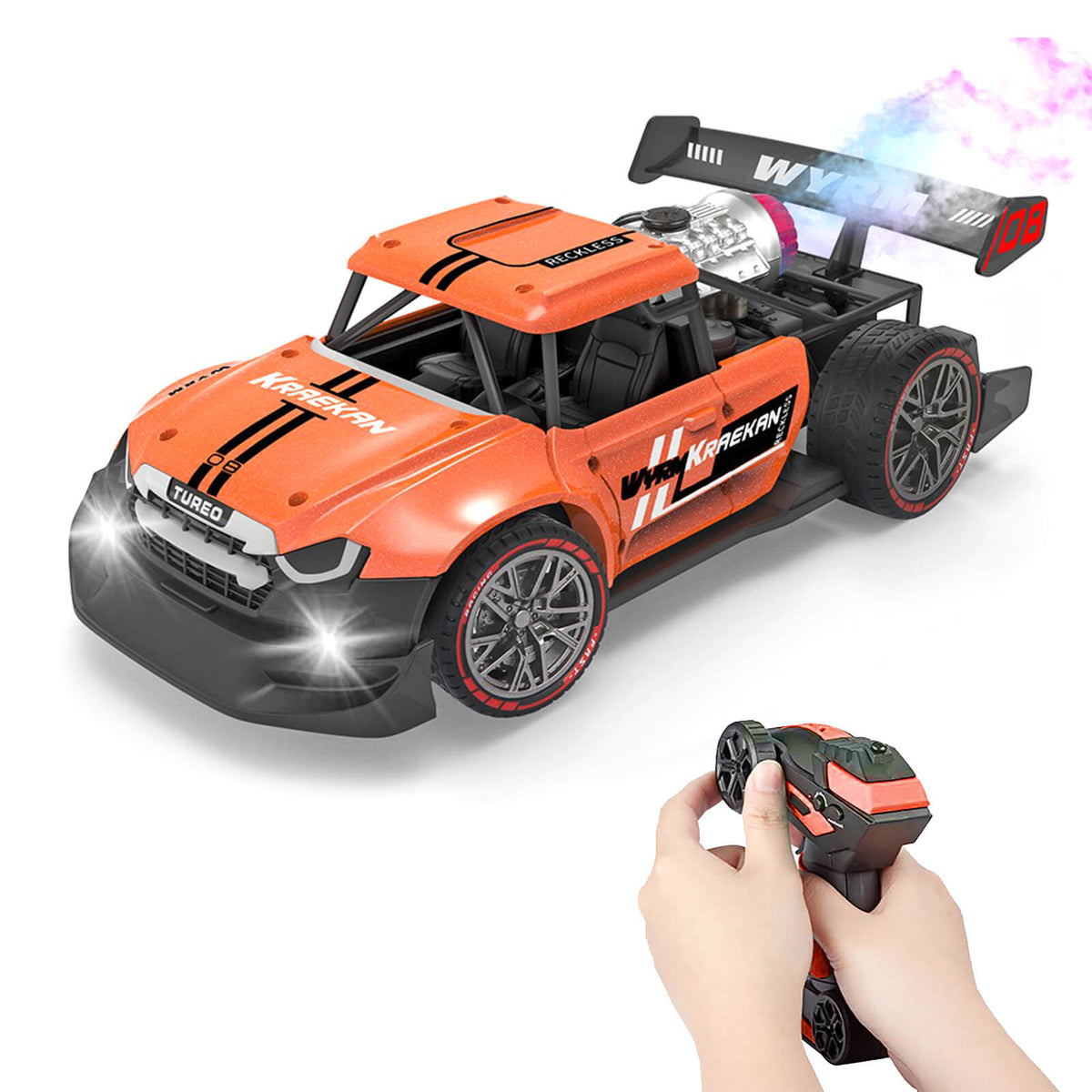 Alloy Spray RC Car Remote Control Mist Spray High Speed Stunt Car with ...